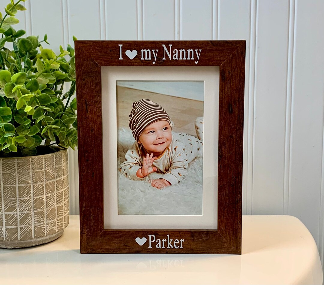 I/WE LOVE NANNY Gift (select Any Grandparent Name), Nanny Frame, Nanny ...