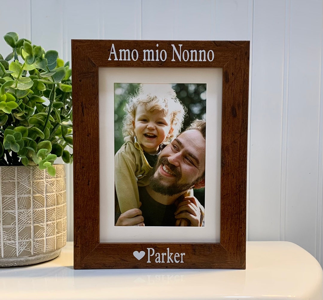 AMO MIO NONNO, Nonno Gift, Nonno Frame, Nonno Picture Frame, Nonno ...