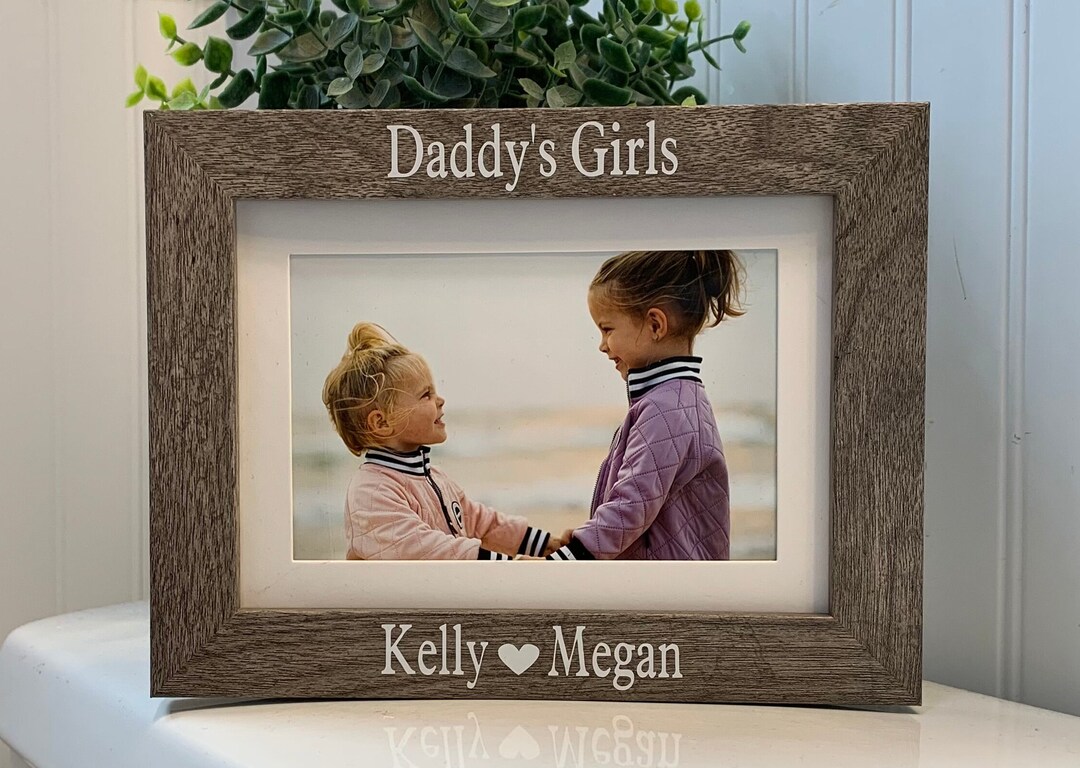 DADDY'S GIRLS Gift, Daddy Frame, Daddy Picture Frame, Daddy Photo Frame ...
