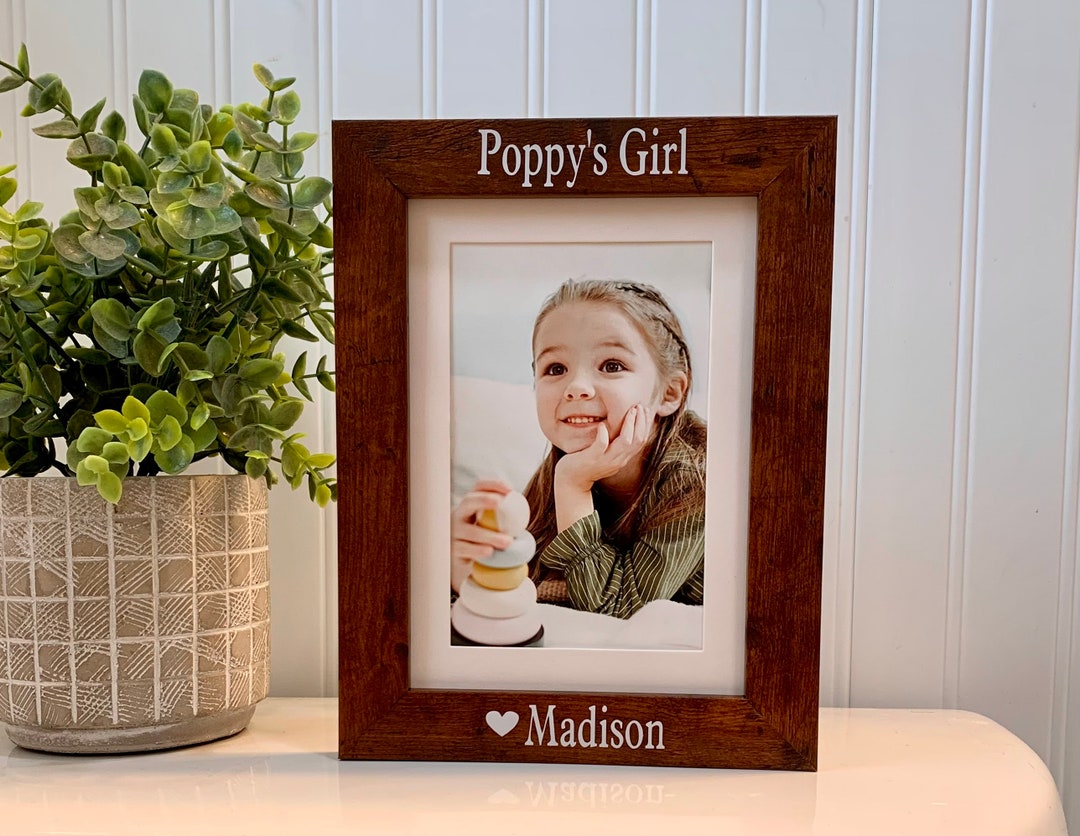 POPPY'S GIRL(S) Gift (select Any Grandparent Name), Poppy Frame, Poppy ...