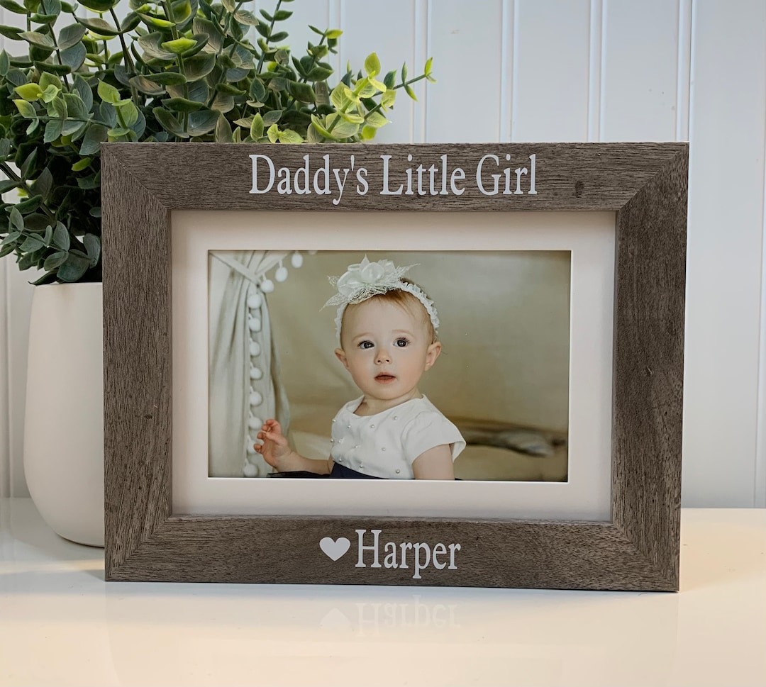 DADDY'S LITTLE Girlgift, Daddy Frame, Daddy Picture Frame, Daddy Photo ...