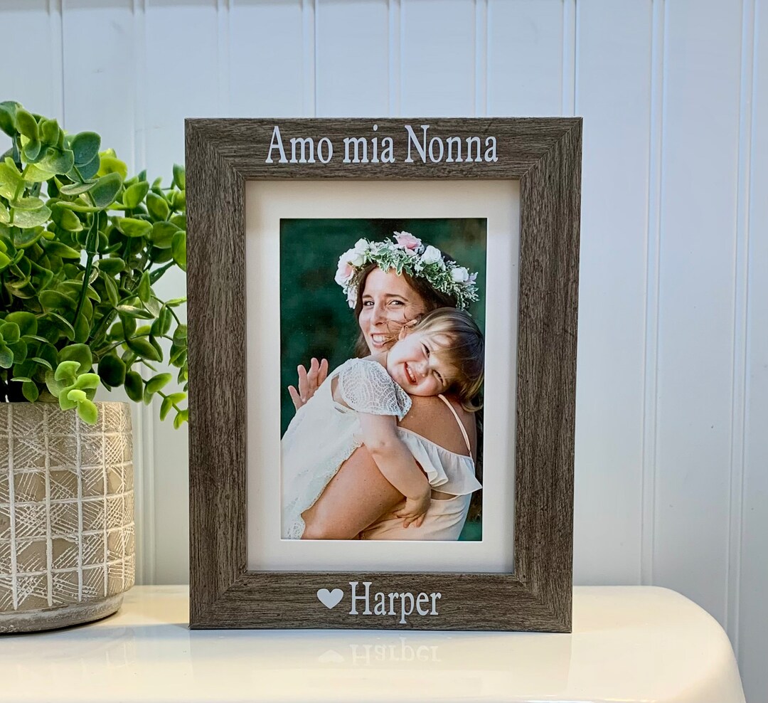 AMO MIA NONNA, Nonna Gift, Nonna Frame, Nonna Picture Frame, Nonna ...