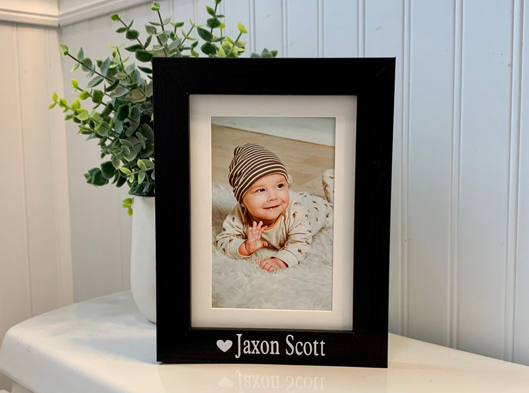 Personalized BABY BOY NAME Gift, Custom Name Picture Frame for Baby ...