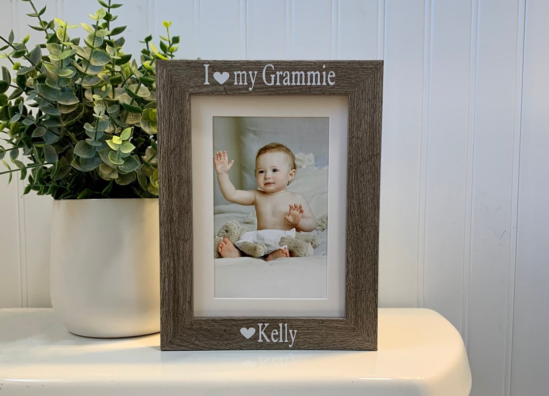 I LOVE GRAMMIE Gift (select Any Grandparent Name), Grammie Frame ...