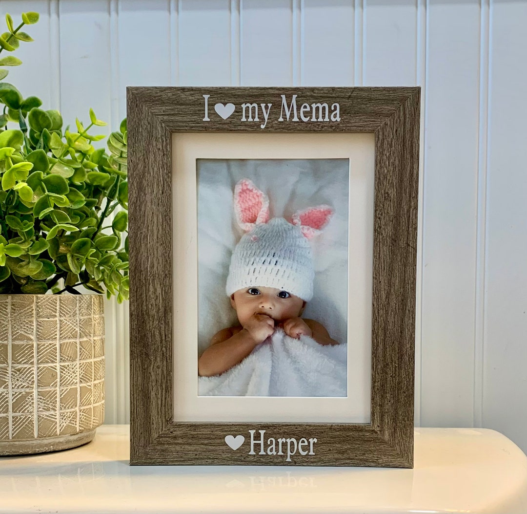 I/WE LOVE MEMA (select Any Grandparent Name), Mema Gift, Mema Frame ...