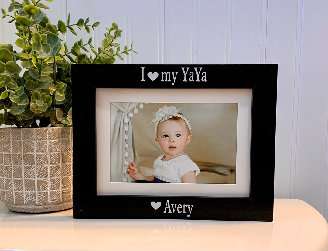 I LOVE YAYA (select Any Grandparent Name), Yaya Gift, Yaya Frame, Yaya ...