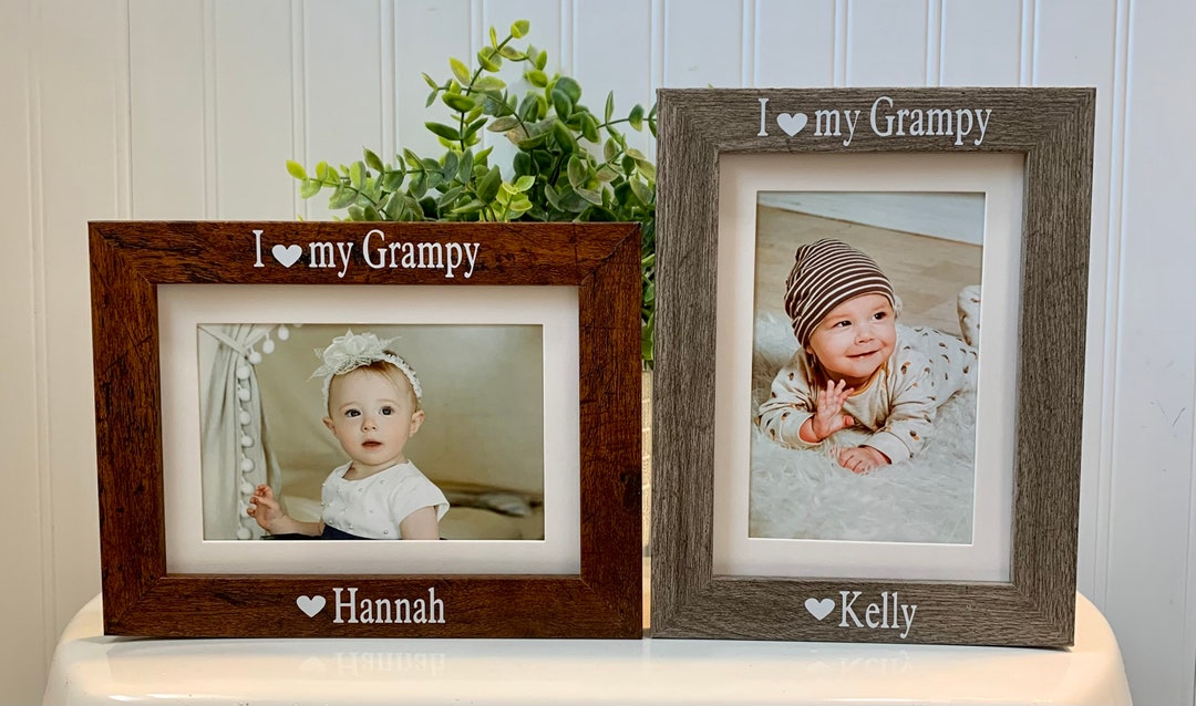 I LOVE GRAMPY Gift (select Any Grandparent Name), Grampy Frame, Grampy ...