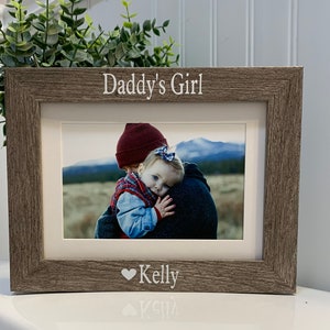 DADDY'S GIRLS Gift, Daddy Frame, Daddy Picture Frame, Daddy Photo Frame, Personalized Daddy's ...