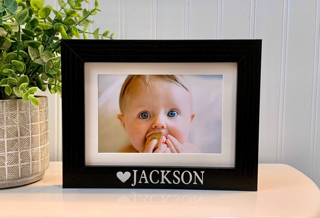 Personalized BABY NAME Gift, Custom Name Picture Frame for Baby, Newborn Baby Photo Frame ...