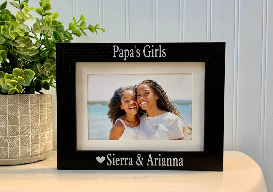 PAPA'S GIRLS (select Any Grandparent Name), Papa Gift, Papa Frame, Papa Picture Frame, Papa ...