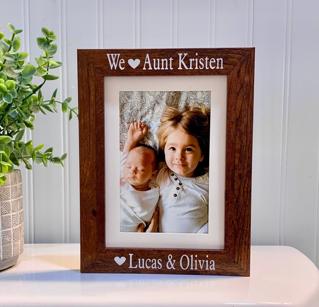 WE LOVE AUNT Gift, Aunt Gift, Aunt Frame, Aunt Picture Frame, Aunt ...