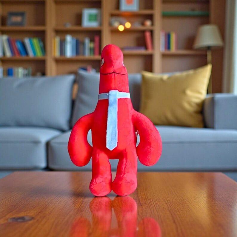 Smiling Friends Plush Toy, Allan Red Character Doll, Cute Cartoon Plush ...