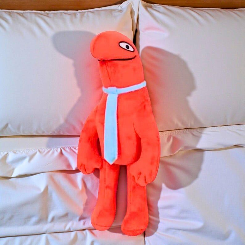 Smiling Friends Plush Toy, Allan Red Character Doll, Cute Cartoon Plush ...