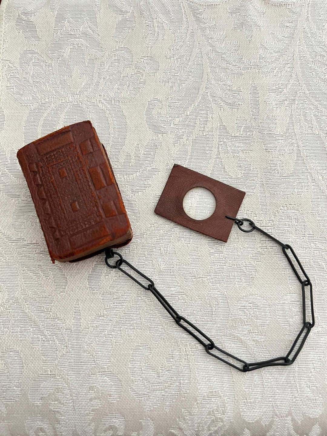 Antique Miniature Finger Bible | Bryce's Bible 1901 With Chain and ...