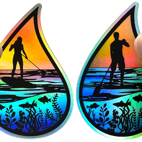 SUP Stand up Paddle Board Vinyl Decal Sticker W/ Personalized - Etsy