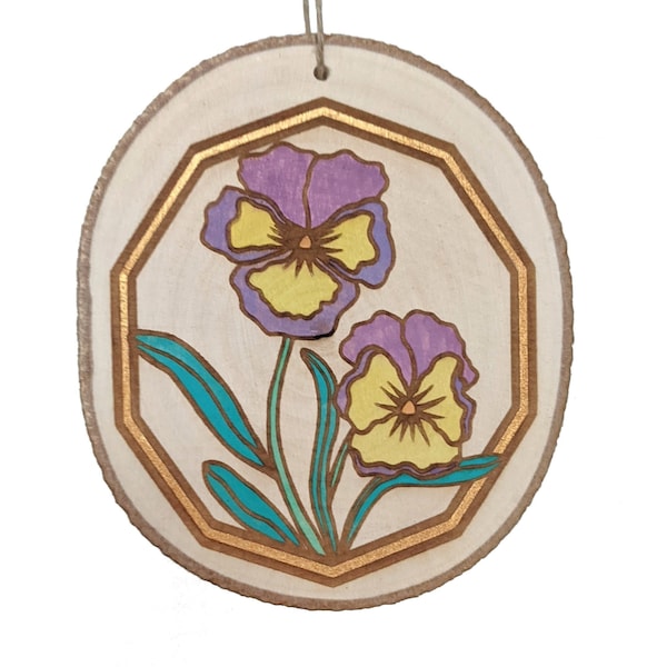 Pansy Ornament - Etsy