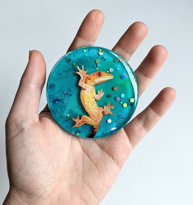 Crested Gecko Magnet Lizard Magnet Reptile Magnet Resin - Etsy