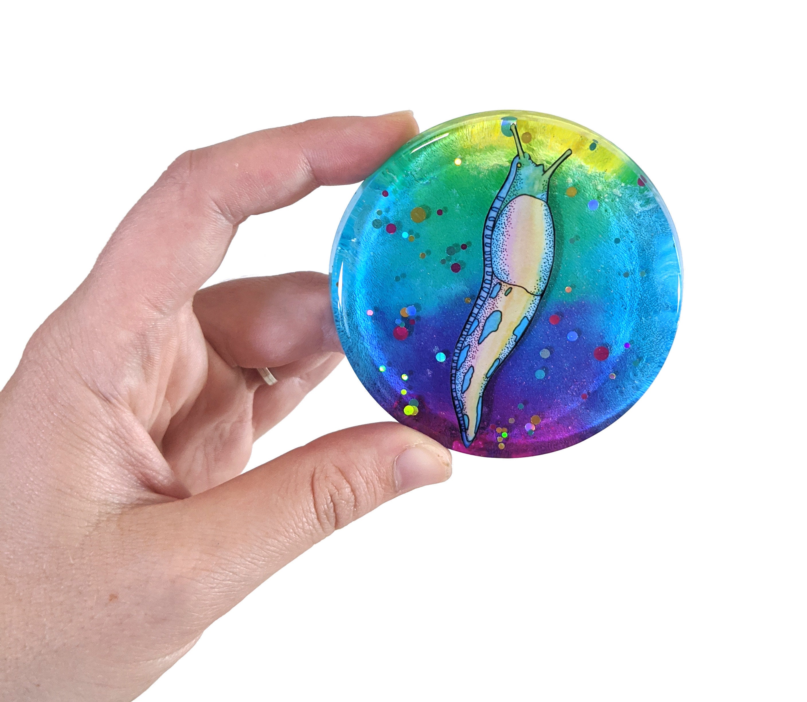 Kitchen & Dining resin magnet colorful alcohol ink school mascot art ...