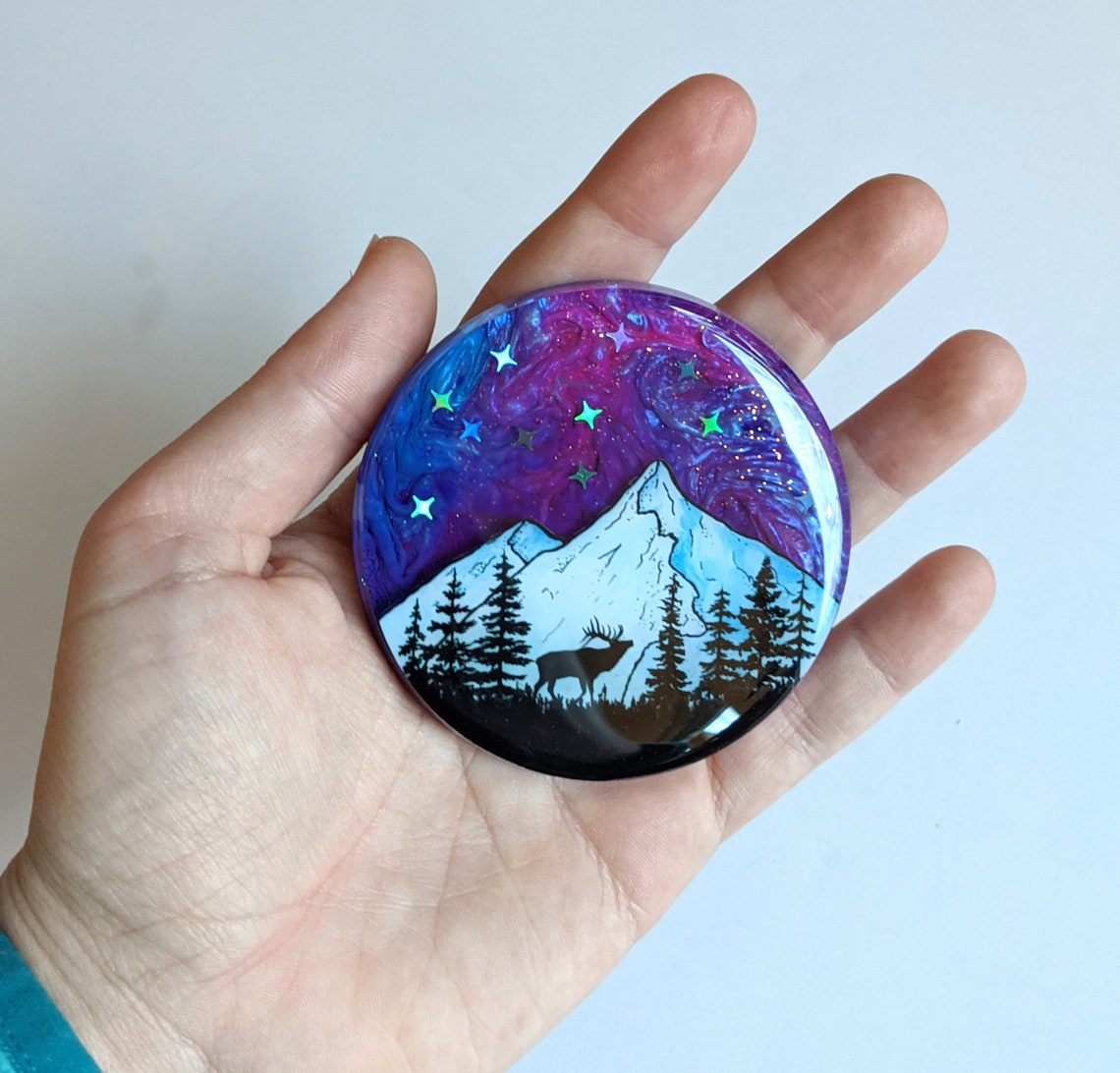 Elk Magnet Forest Resin Magnet Mountain Woodland Magnet | Etsy