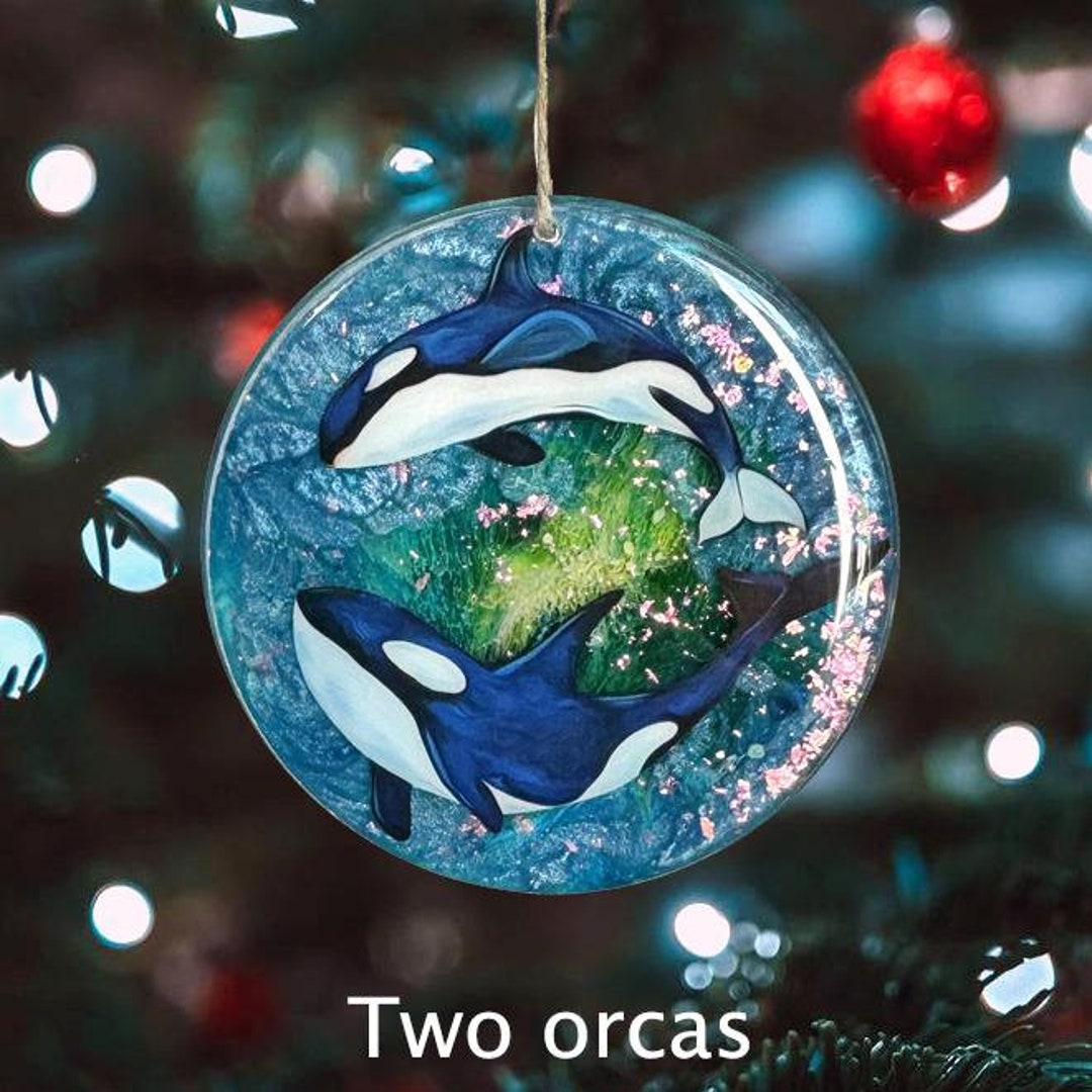 Orca Ornament, Killer Whale Ornament, Marine Mammal Gift, Ocean Animal ...