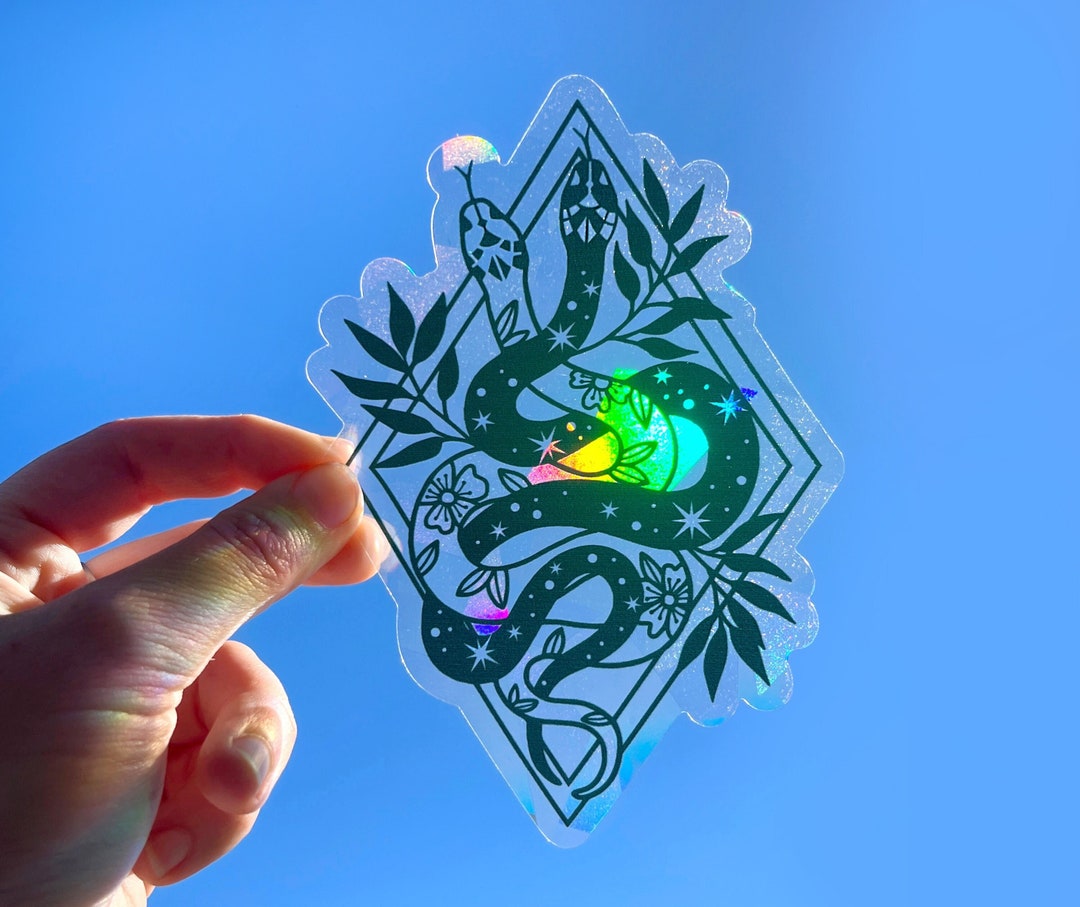 Suncatcher Sticker Snake Window Cling, Witchy Window Rainbow Maker ...