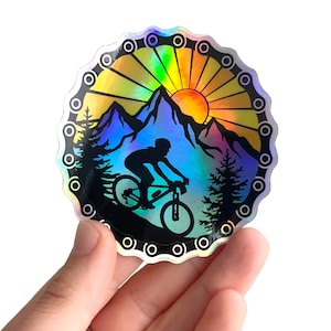 Mountain Bike Sticker, Downhill Biking Sticker, Biker Club Present ...