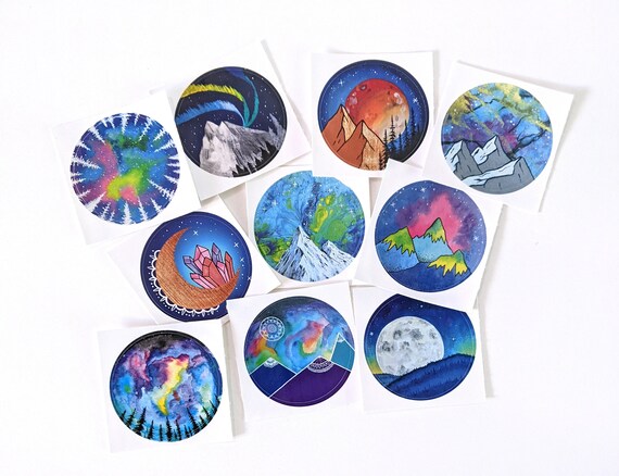 10 Vinyl Galaxy Space Stickers With Free Shipping | Etsy