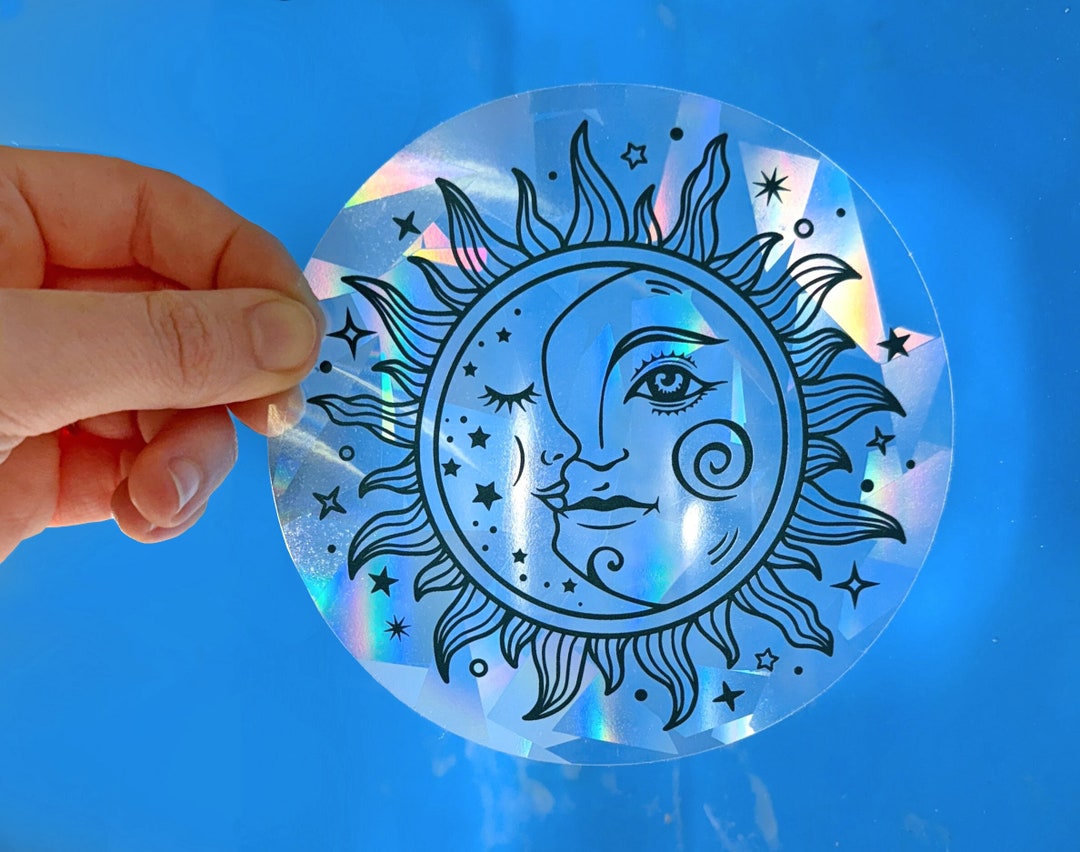Celestial Suncatcher Sticker Window Cling, Moon Sun Catcher Sticker ...