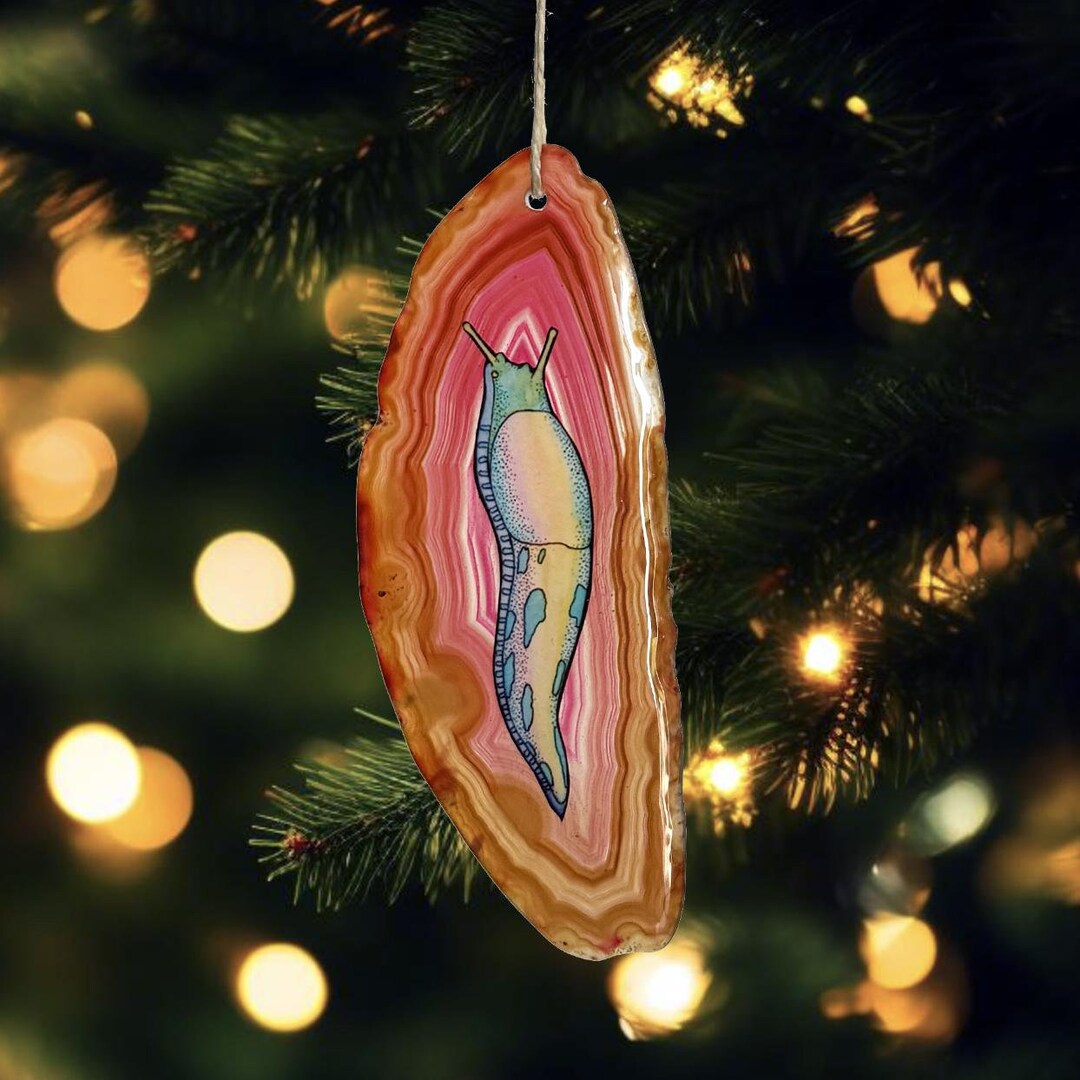Slug Ornament, Funny Santa Cruz Ornament, Invertebrate Lover Ornament ...