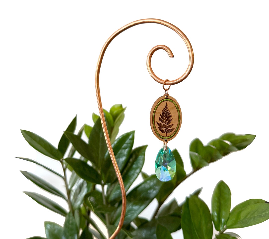 Curved Plant Stake Suncatcher Decor Stick for Houseplants, Plant Mom ...