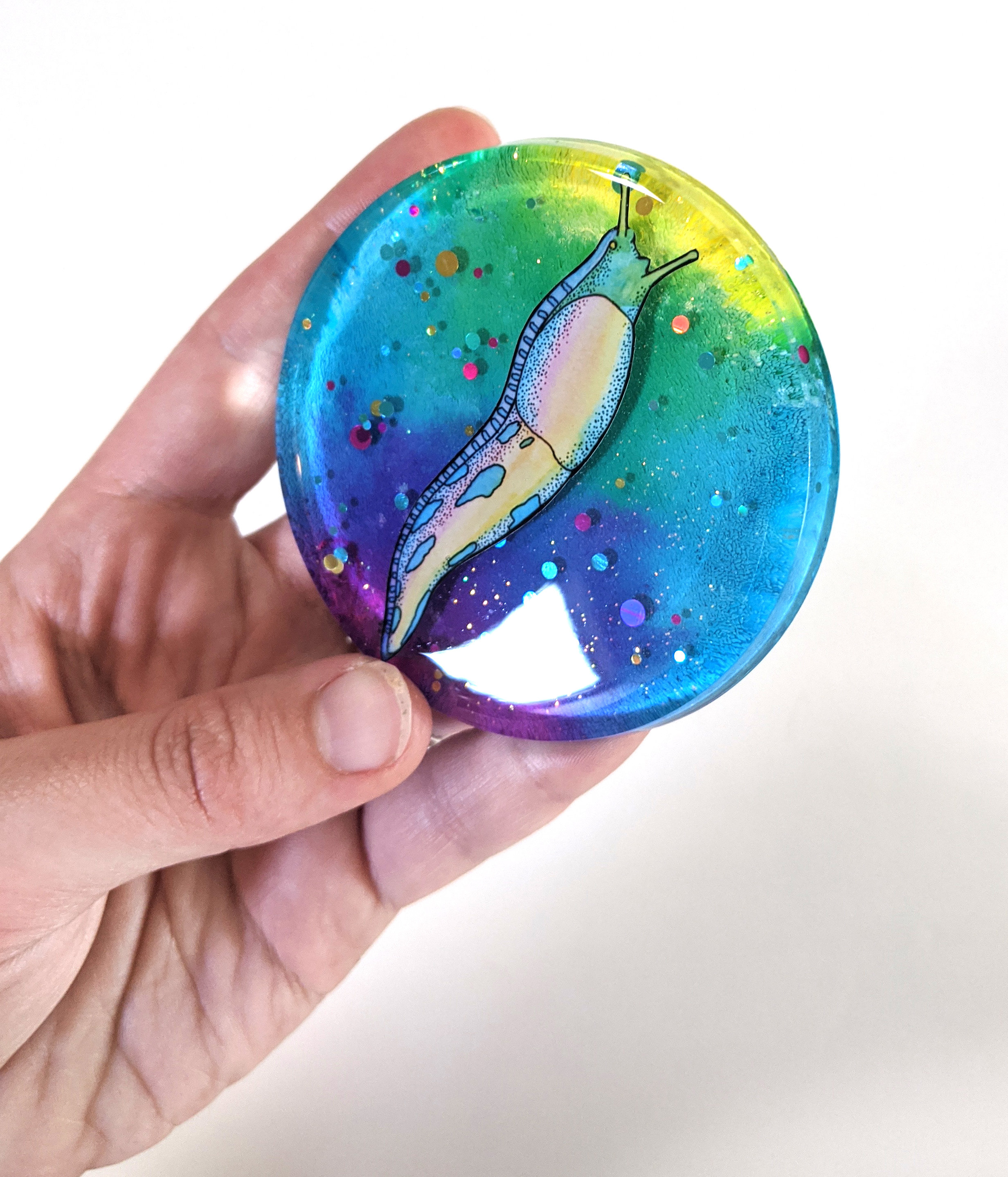 Kitchen & Dining resin magnet colorful alcohol ink school mascot art ...