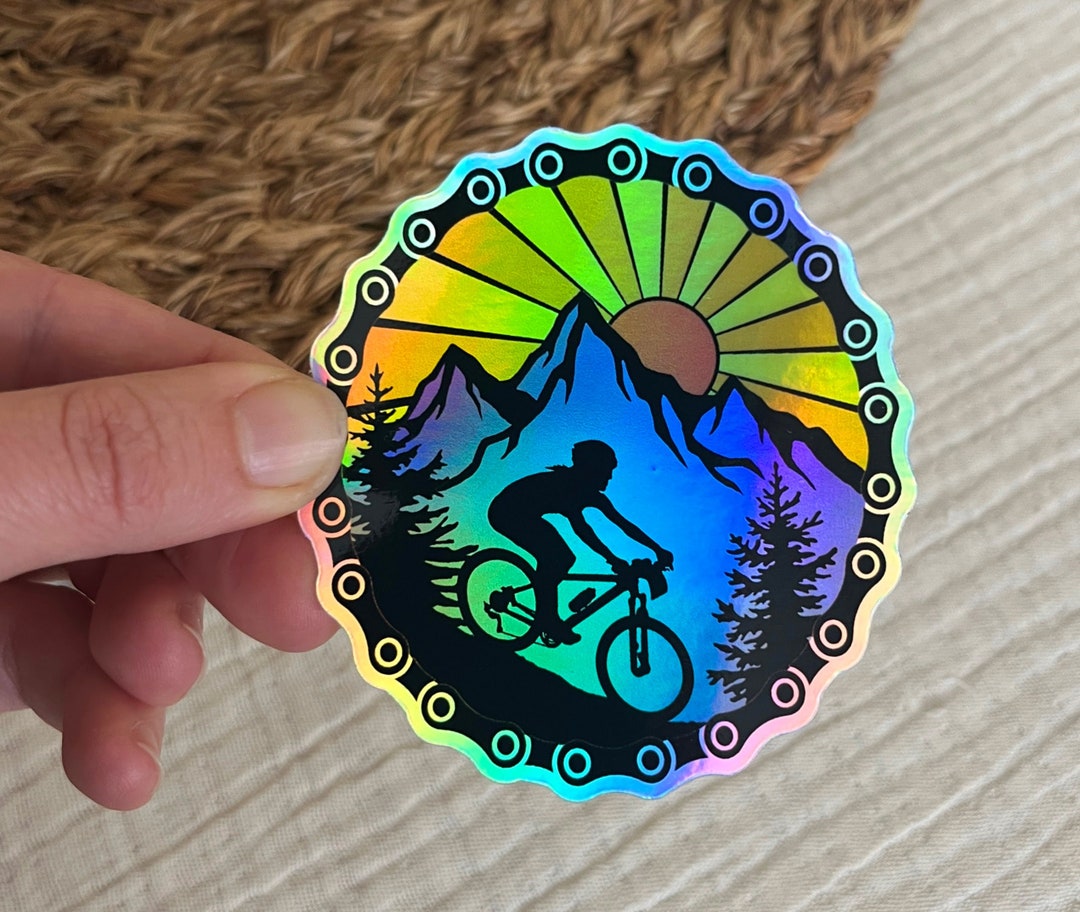 Mountain Bike Sticker, Downhill Biking Sticker, Biker Club Present ...