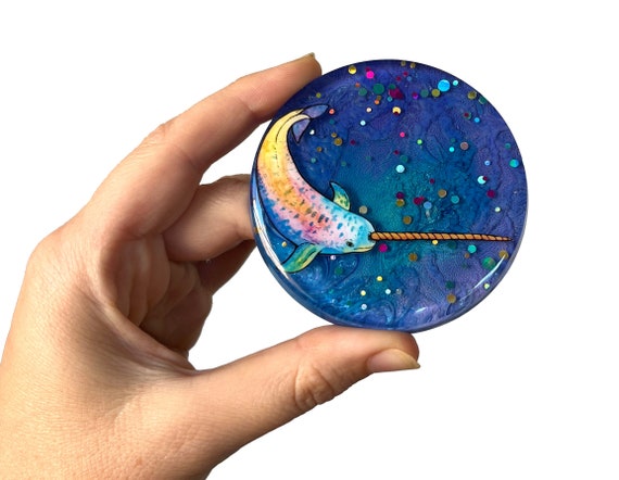 Narwhal Magnet Unicorn of the Sea Art Ocean Lover Epoxy - Etsy