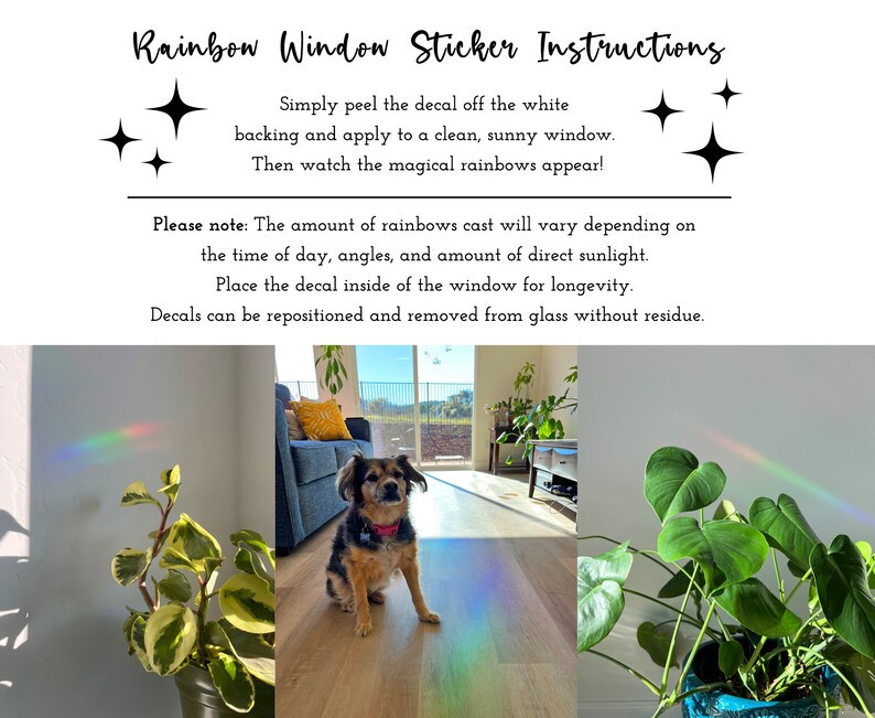 Cat Rainbow Window Sticker Holographic Moon Suncatcher Decal - Etsy