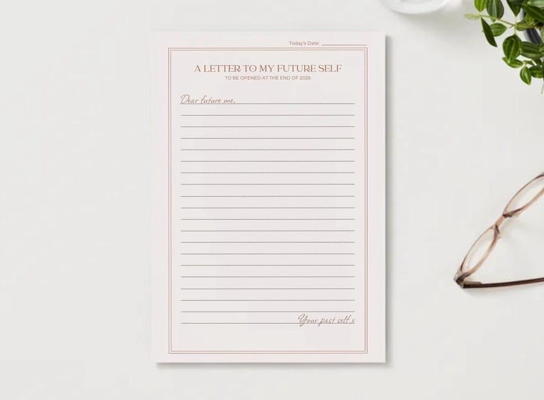 Letter to My Future Self Printable, Reflective Writing, A4 (digital PDF ...