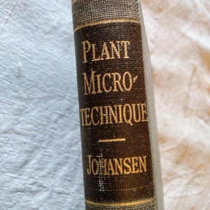 Vintage Plant Microtechnique Book 1940 1st Edition Third Impression - Etsy