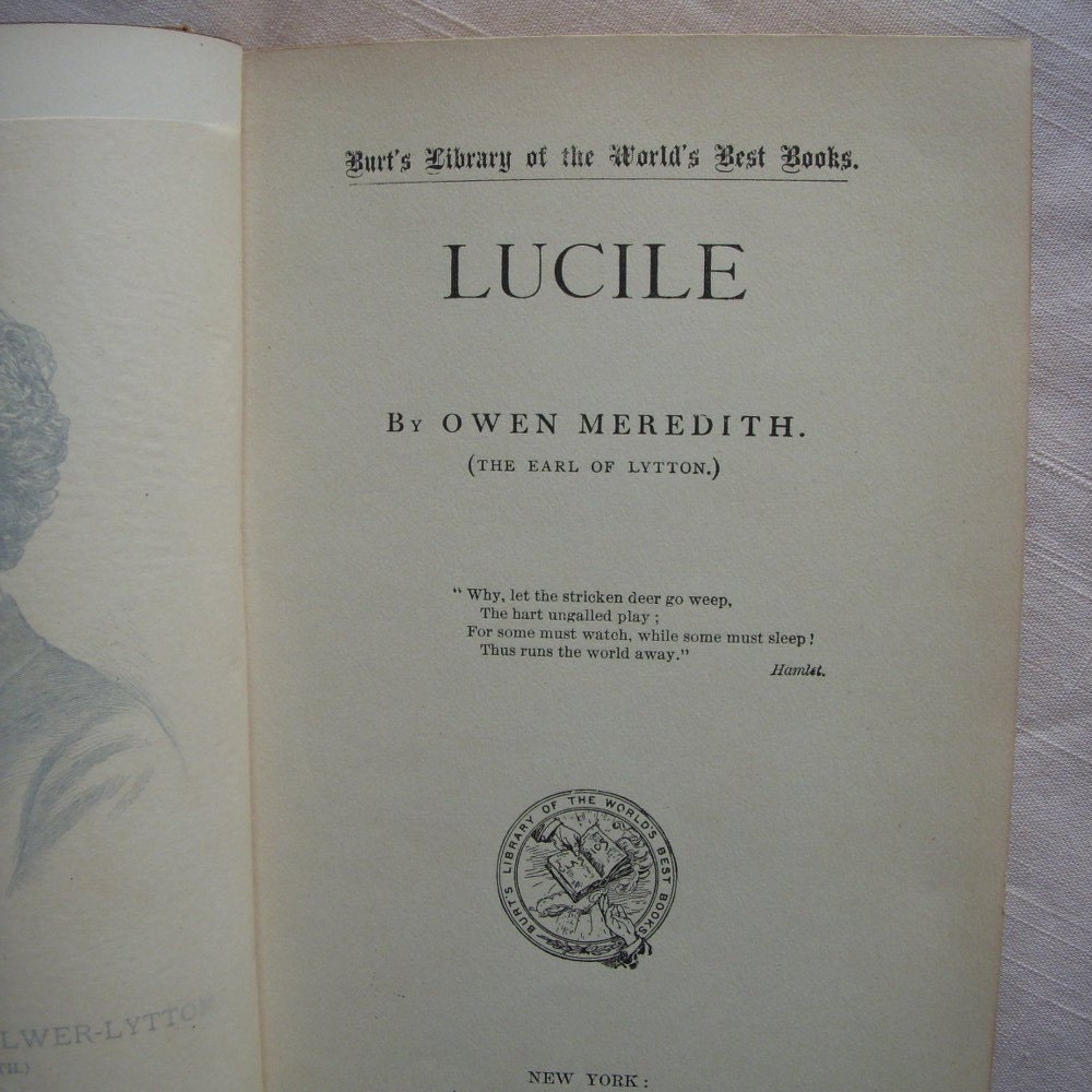 Antique Lucile by Owen Meredith Book Late 1800s or Very Early 1900s - Etsy