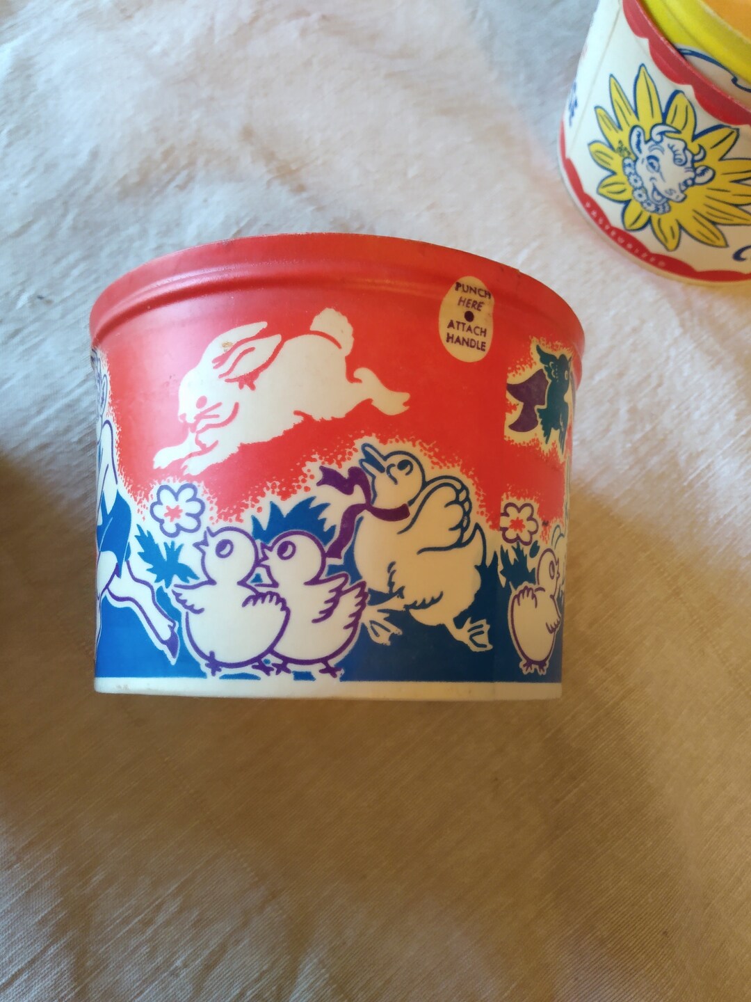 Vintage Cottage Cheese Tubs 1960s Set of 4 Wax Coated Cardboard 2 ...