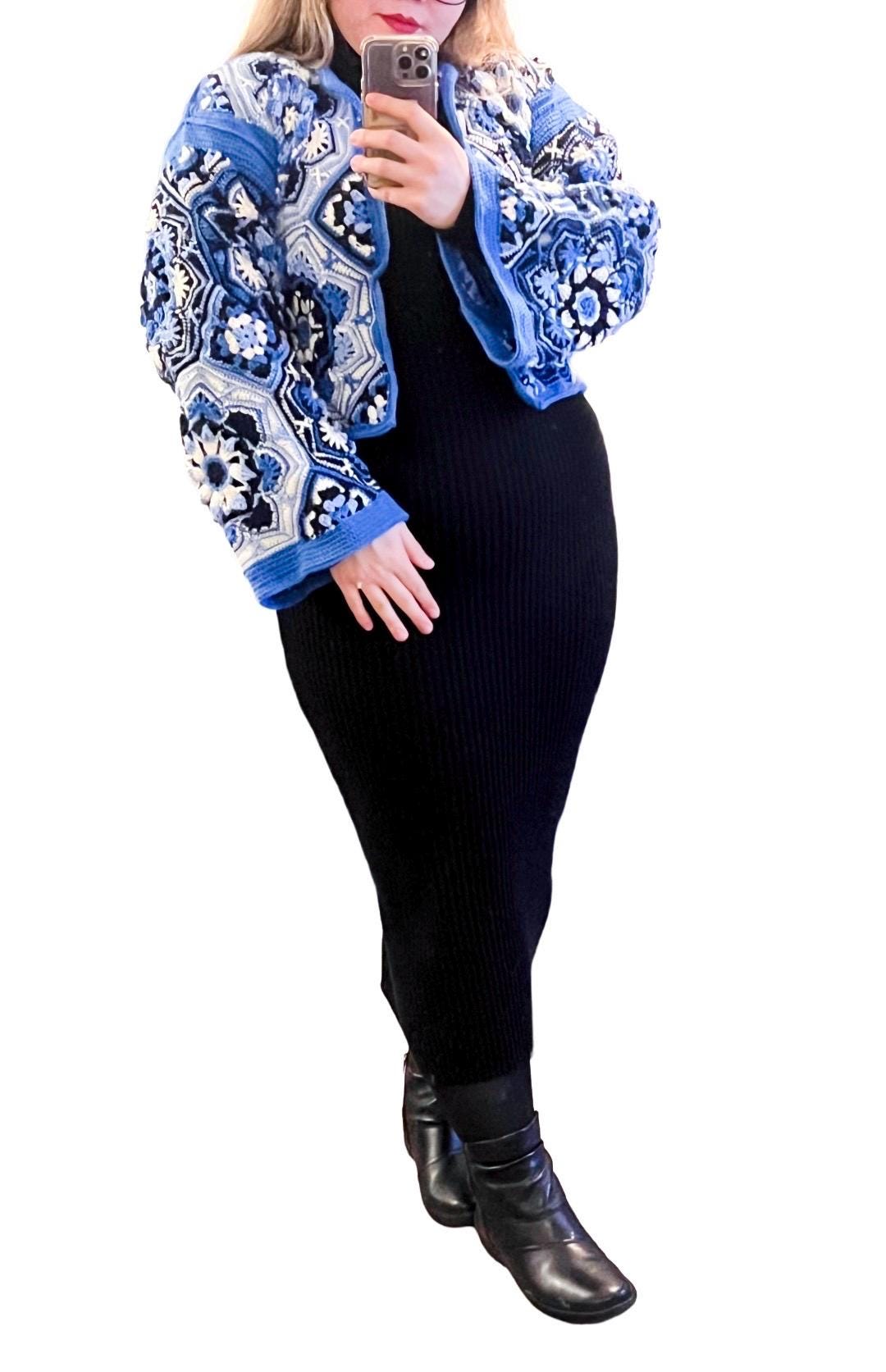 Archides Boho Persian Tiles Crochet Cardigan - Etsy