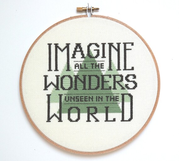 Travel cross stitch, Imagine All the Wonders, Adventure - www ...