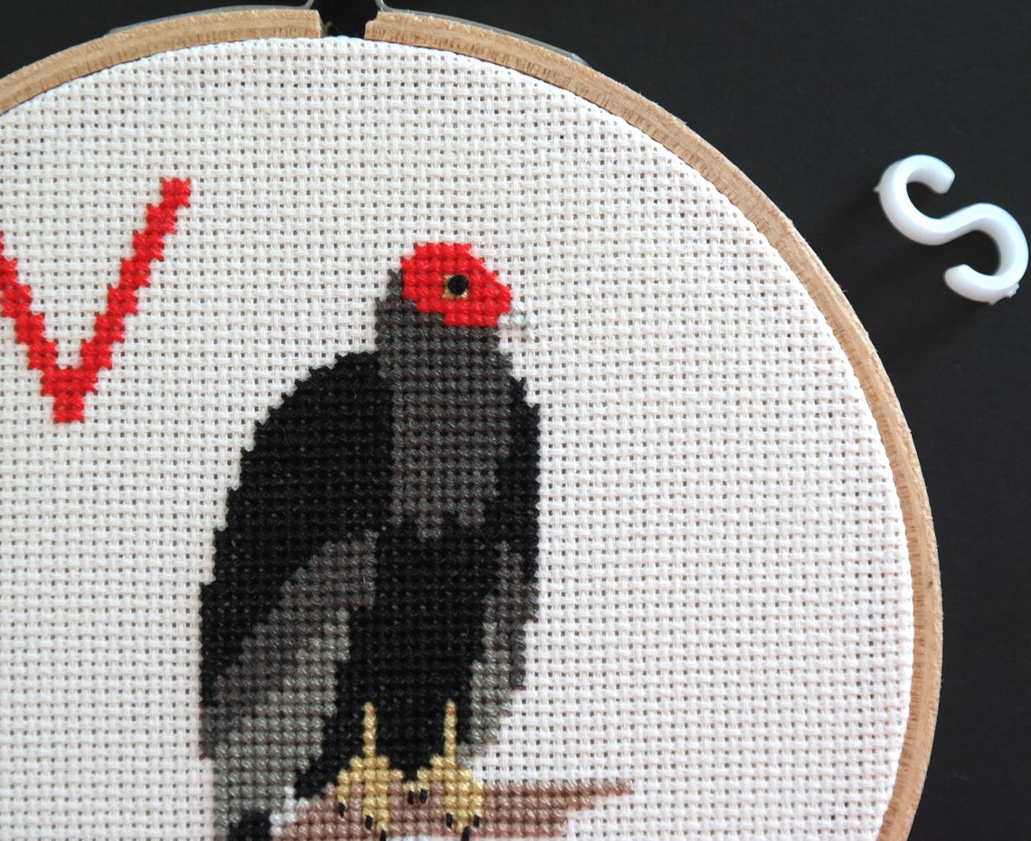Vulture Modern Cross Stitch PATTERN Alphabet Animalia - Etsy