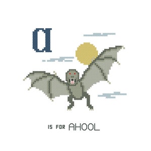 Cryptid Abcs Collection, Modern Cross Stitch PATTERNS, ABC Flashcard ...
