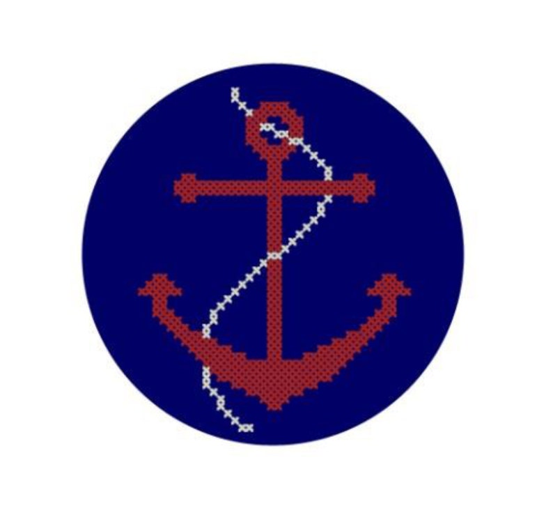 Anchor Cross Stitch PATTERN, Nautical Embroidery - Etsy