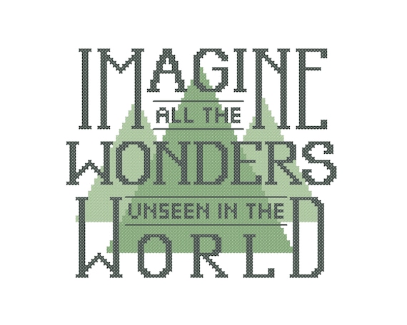 Travel cross stitch, Imagine All the Wonders, Adventure - www ...