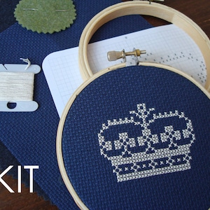 Royal Crown, Cross Stitch KIT, Coronation - Etsy