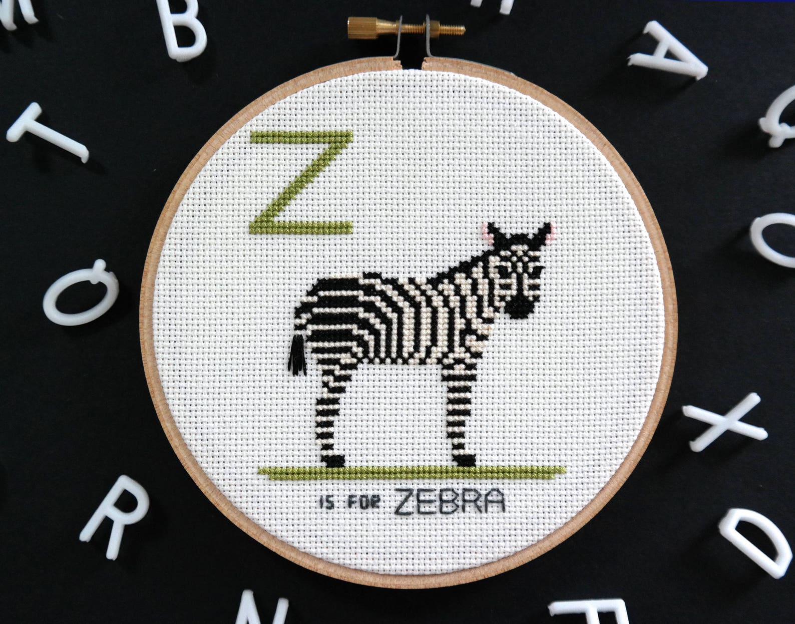 Zebra, Modern Cross Stitch PATTERN, Alphabet Animalia - Etsy