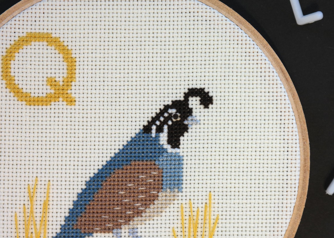 Quail Modern Cross Stitch PATTERN Alphabet Animalia | Etsy
