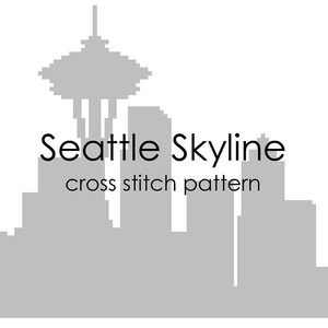 Seattle Skyline, Travel Cross Stitch PATTERN, Washington, Landmarks - Etsy
