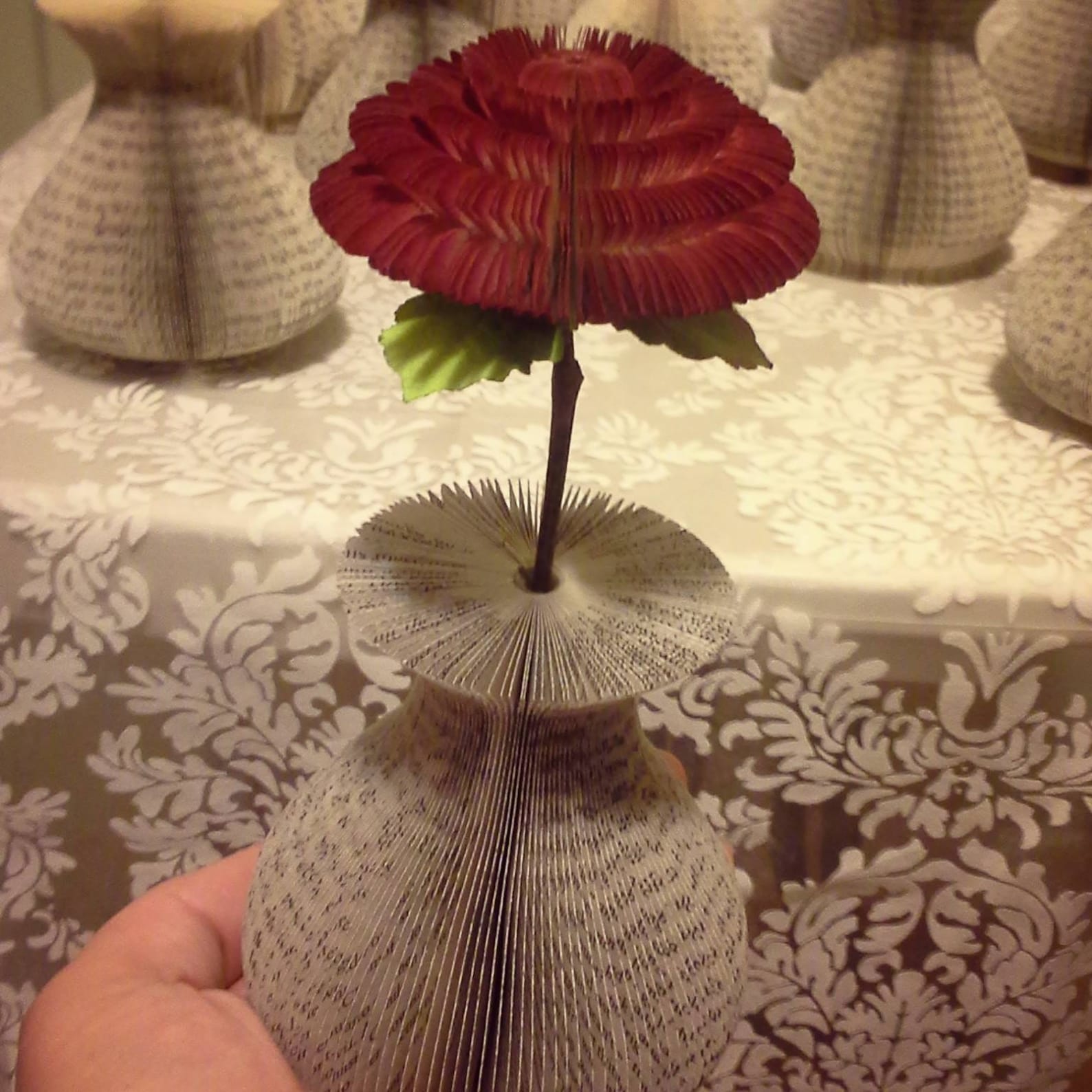 One Mini Book Flower & Vaseteacher's Giftmother's - Etsy