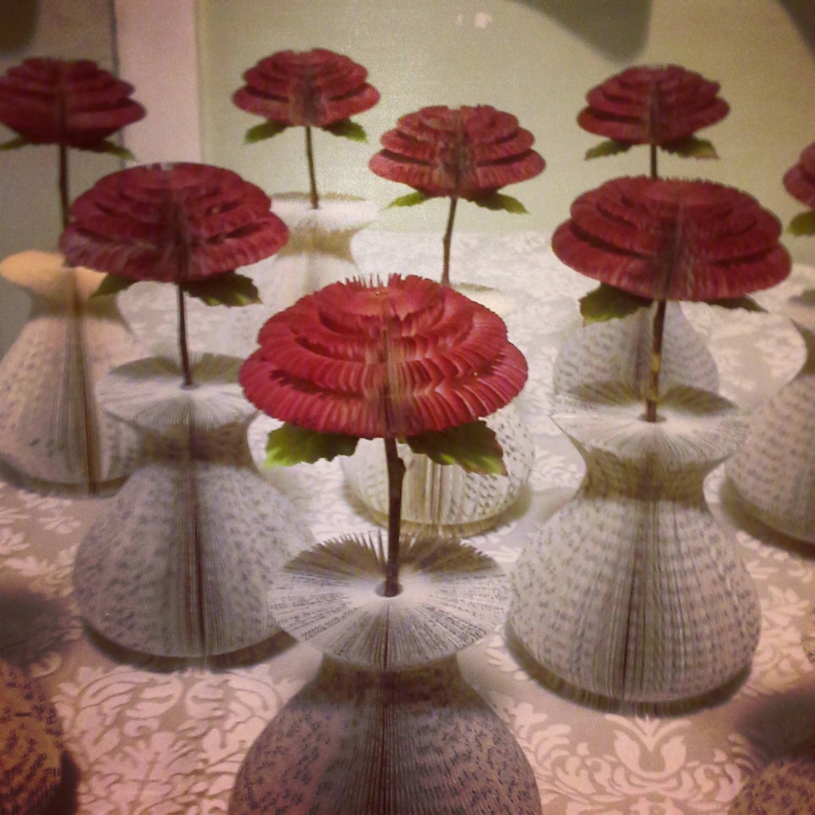 One Mini Book Flower & Vaseteacher's Giftmother's - Etsy